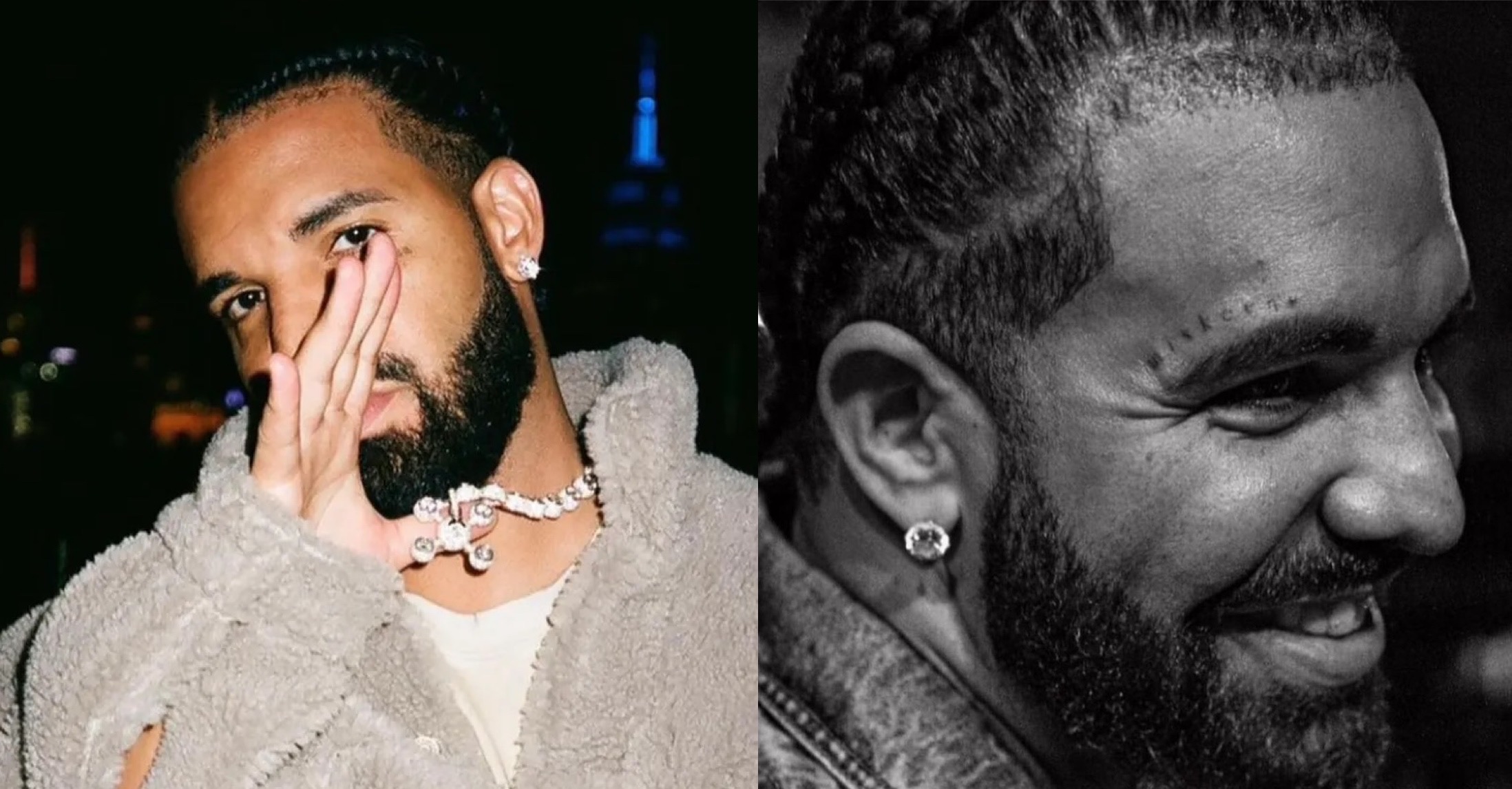 Drake Unveils New Face Tattoo with Arabic Roots | iHearts143Quotes Hip ...