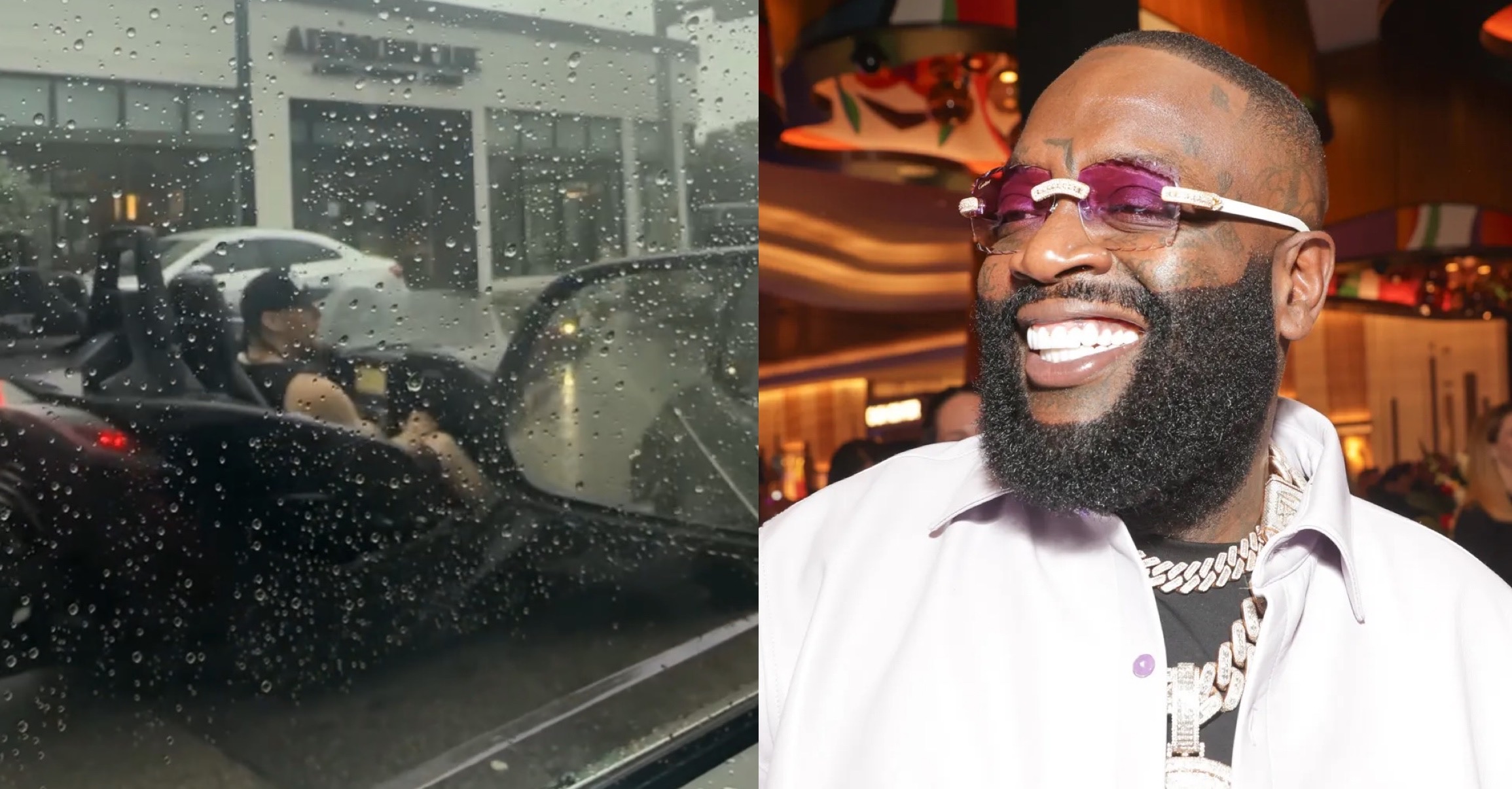 Rick Ross Enjoys Miami Traffic with Humor Over Guy Driving Slingshot In ...