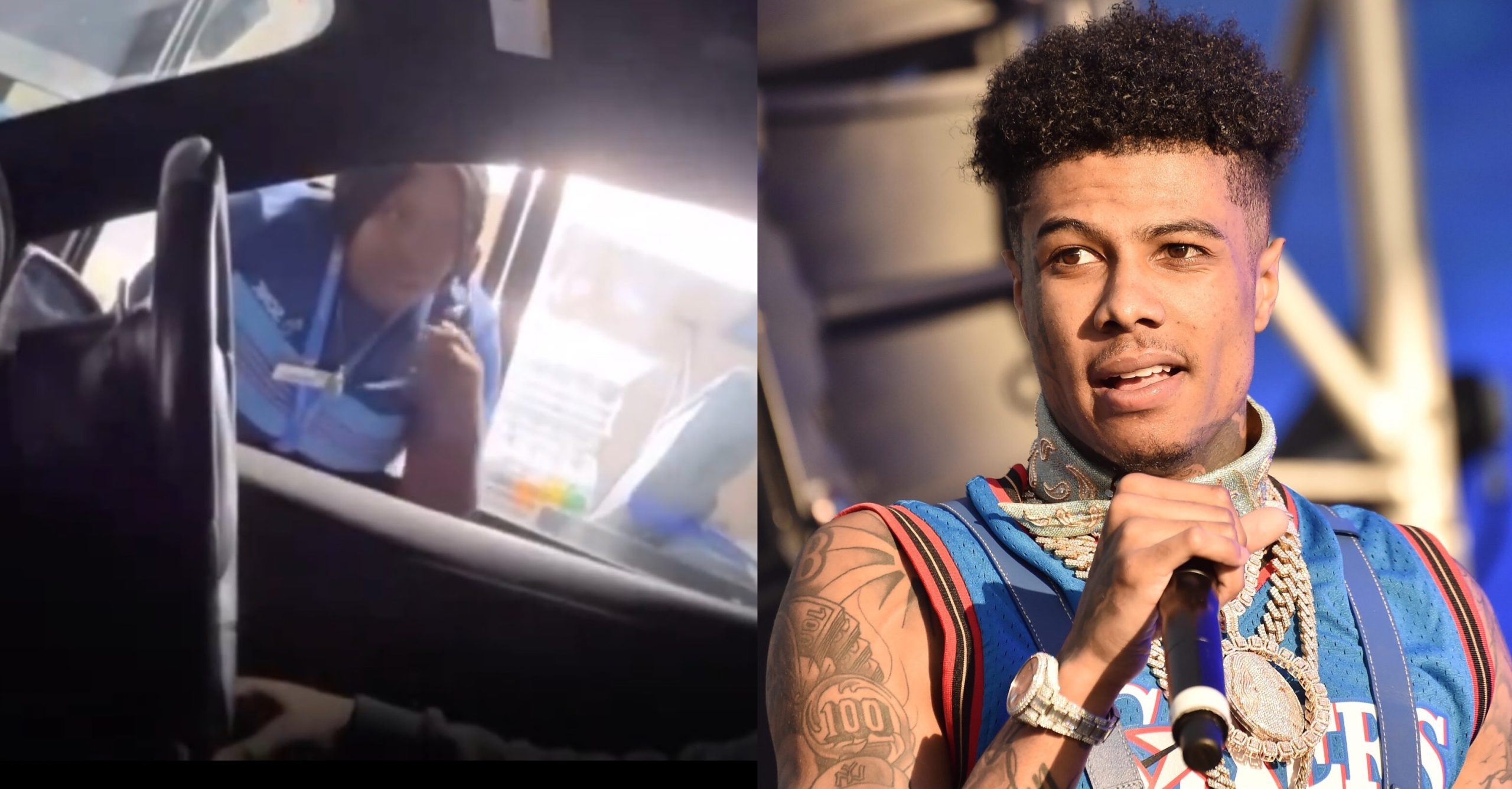 Blueface Engages in Light-Hearted Banter with Fast Food Employee at ...