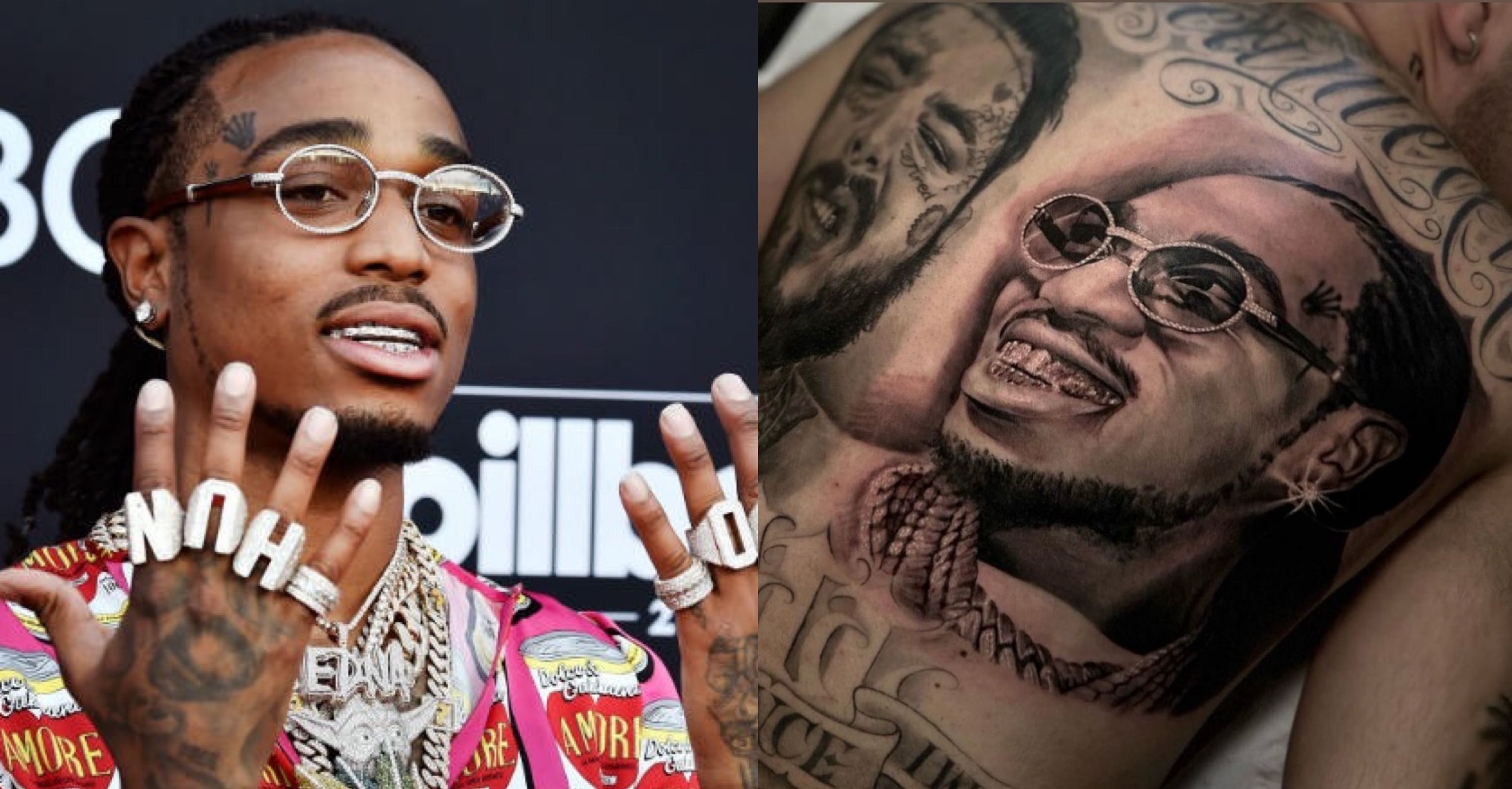 Quavo Encounters Dedicated Italian Fan with Remarkable Full-Back Tattoo ...