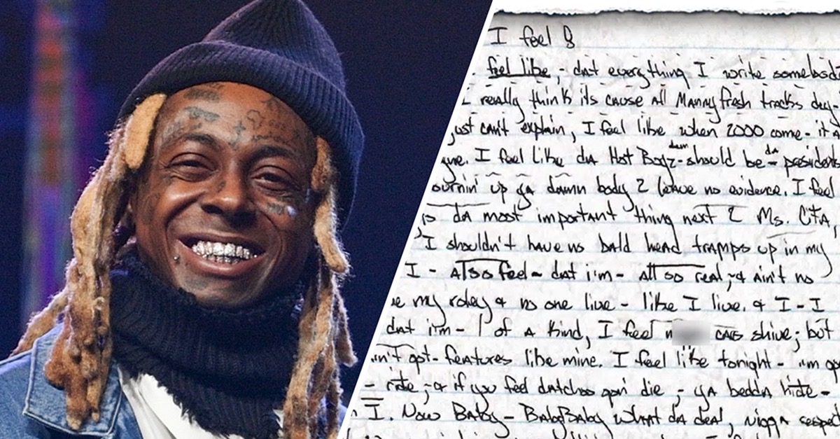 Lil Wayne’s Iconic Lyric Notebook Hits the Market with a Whopping Price ...