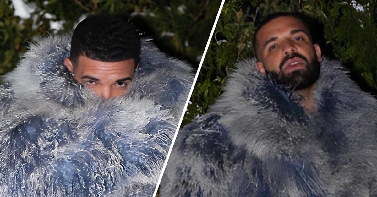 Drake Shines in Extravagant Faux Fur Coat, Embraces Holiday Cheer ...