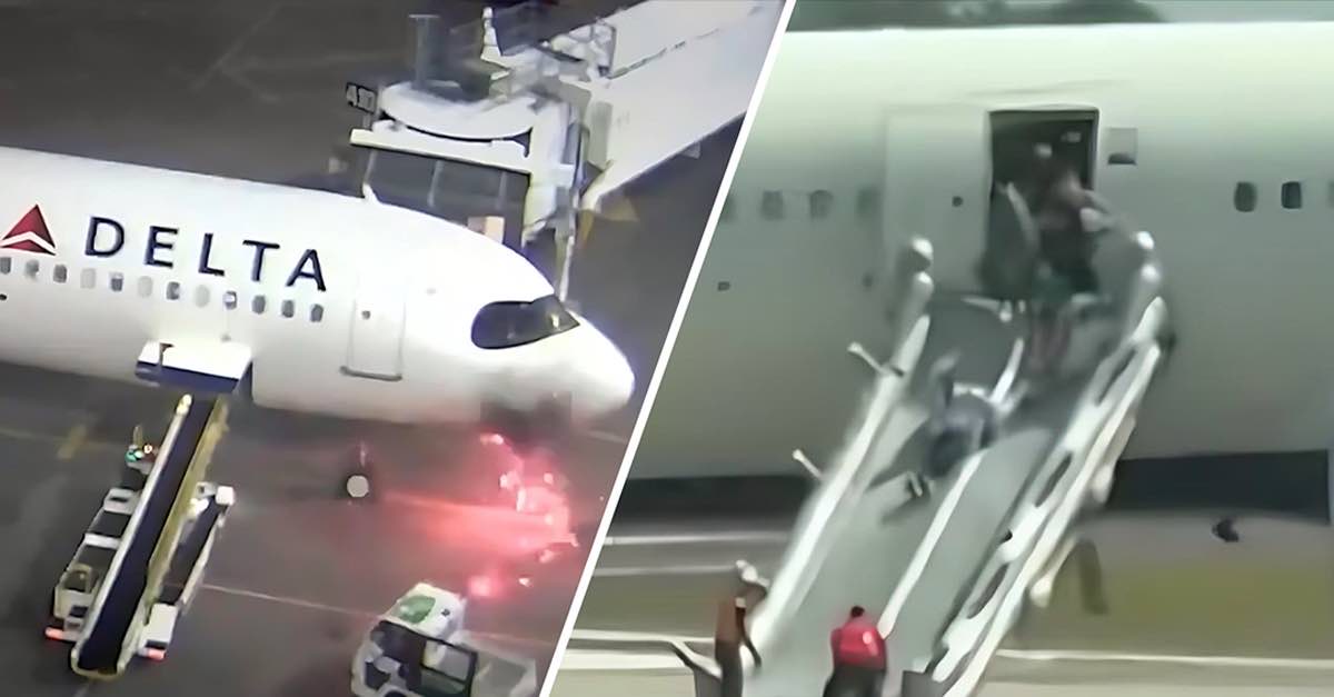 Terrifying Moments on Delta Flight as Engine Bursts Into Flames at ...